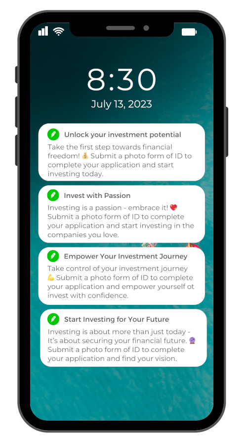 What is a good CTR rate for SMS and push notifications and how can you improve it?